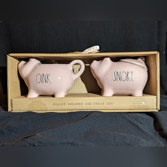 Rae Dunn | Kitchen | Rae Dunn Piglet Oink Snort Ceramic Pig Creamer And ...